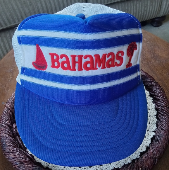 R.O.C | Accessories | Vintage Blue Bahamas Trucker Hat | Poshmark